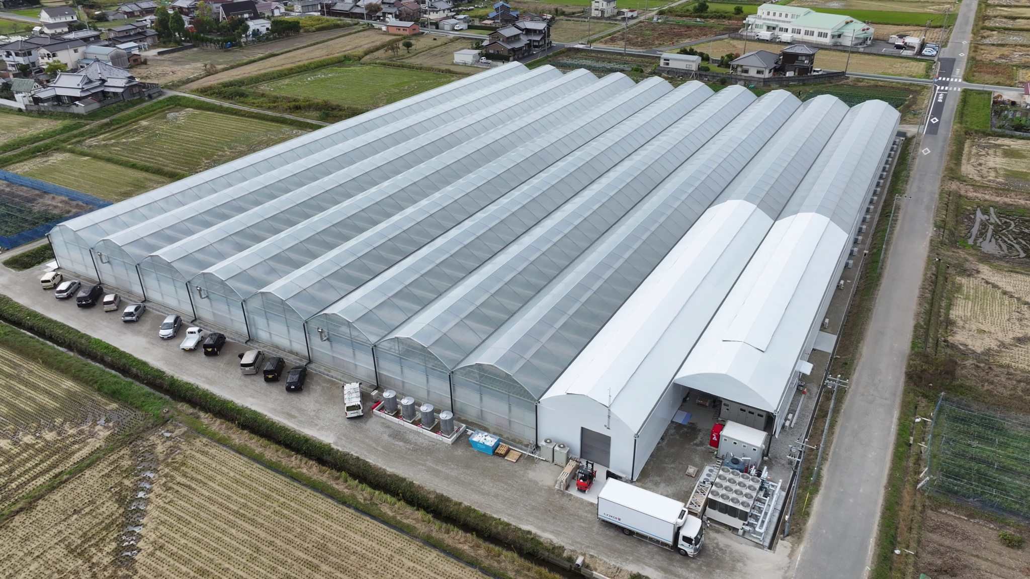 Agropark: design with greenhouses and industrial logistics